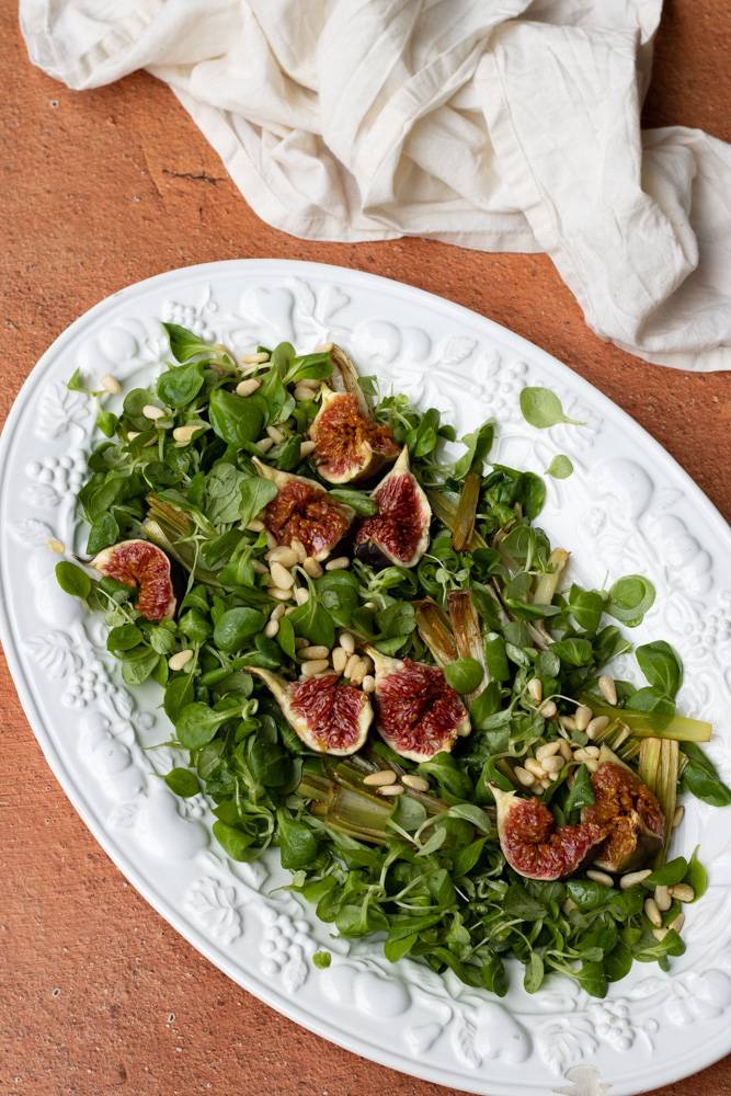 Simple Fall Salad with Figs and Roasted Leeks Rezept | Happy Plates